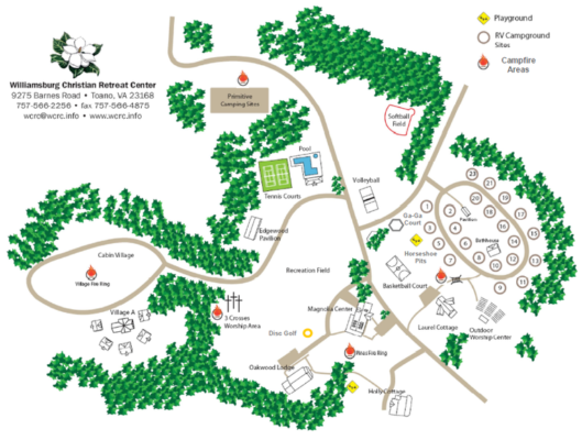 Location, Directions, & Map Of Grounds | Williamsburg Christian Retreat ...